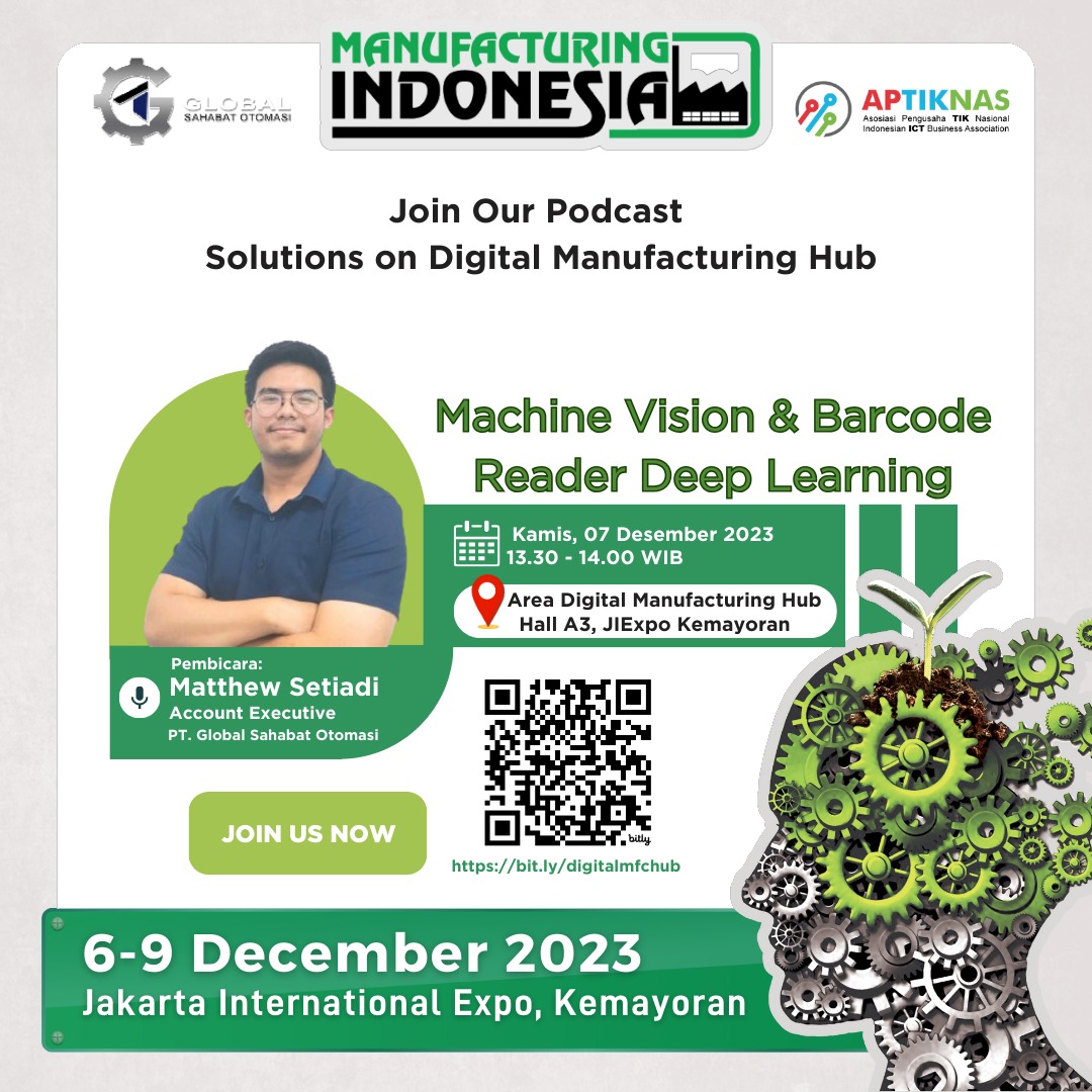 Manufacturing Indonesia : Machine Vision & Barcode Reader Deep Learning – eventcerdas by 521 Talenta